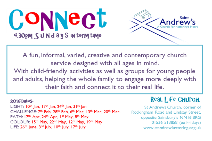 Connect Flyer back – St Andrew's, Kettering